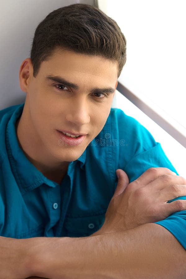 Handsome man. stock photo. Image of beauty, smile, enjoyment - 33594524