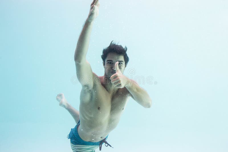 Handsome man under water stock photo. Image of carefree - 66176550
