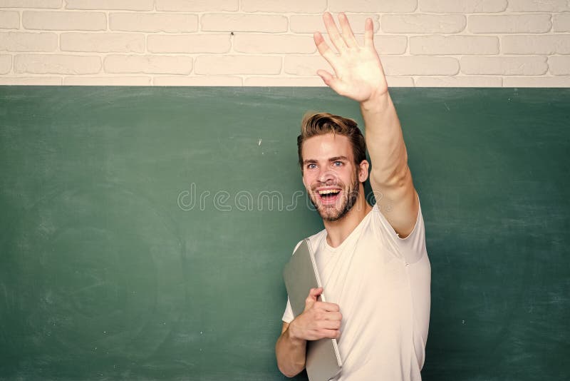 Handsome Man Use Modern Technologies. Digital Technology. Learn Digital ...