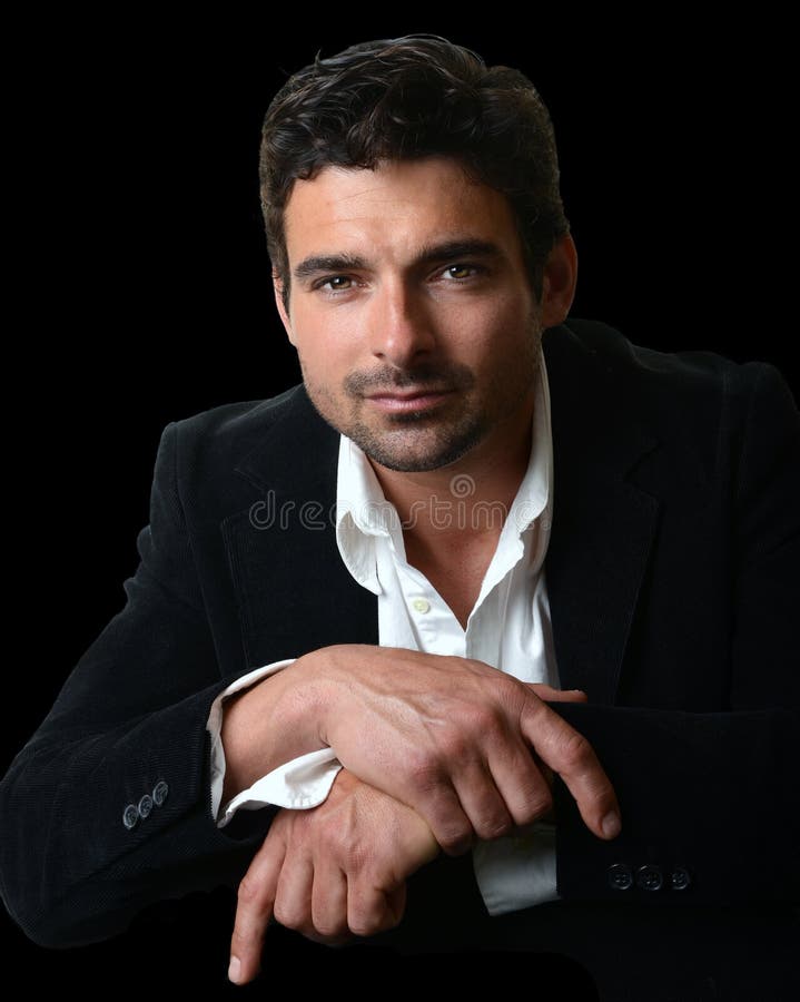 Handsome man stock photo. Image of expression, head, happy - 38354596