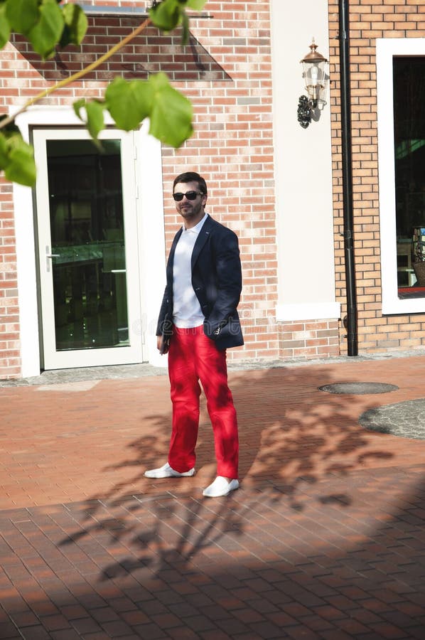 Handsome man on walk. stock image. Image of hipster, successful - 42937285