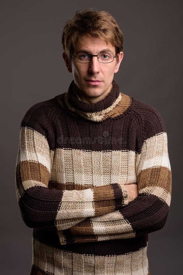 Handsome Man Wearing Eyeglasses Against Gray Background Stock Photo ... Handsome Man Wearing Eyeglasses Against Gray Background Stock Photo ...