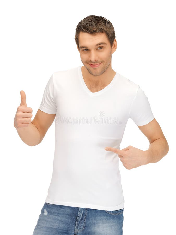 Handsome Man in White Shirt Stock Photo - Image of calm, confident ...