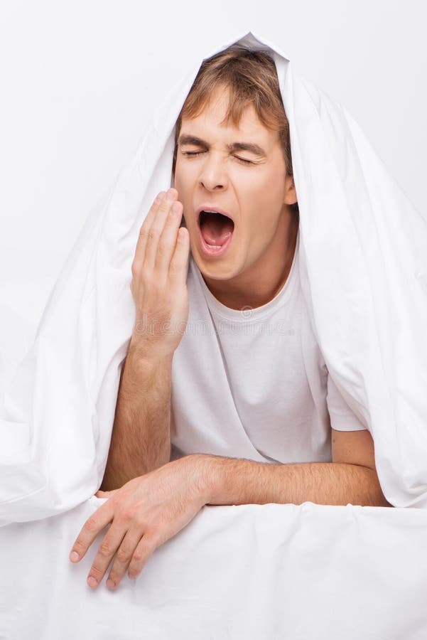 Handsome man yawning stock photo. Image of person, caucasian - 47088910