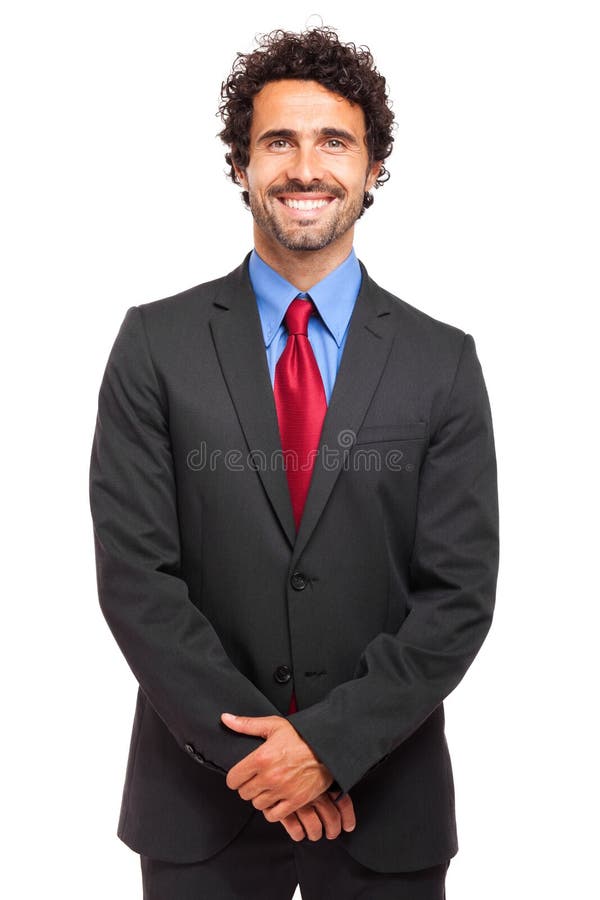 Handsome Manager Isolated on White Stock Image - Image of business ...