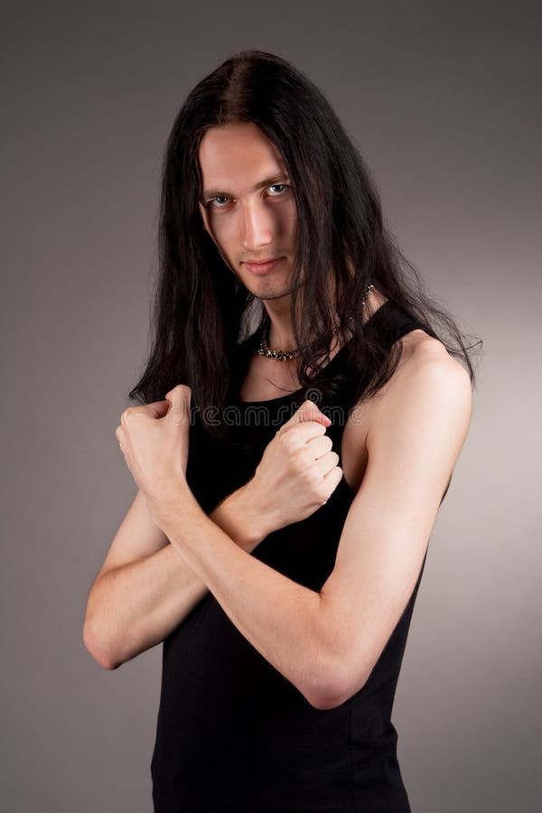 Handsome Masculine Athlete Boxer Fighter Training Stock Image - Image ...