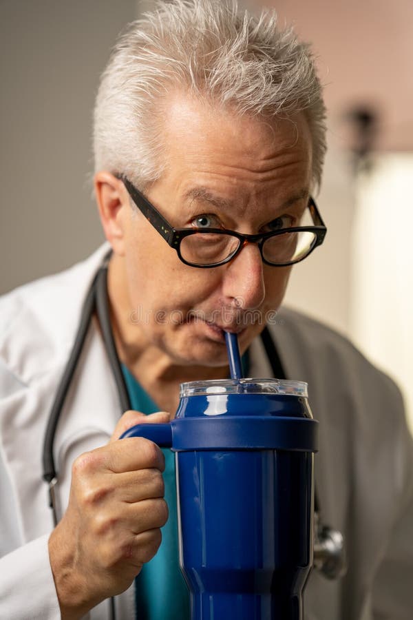 Doctor with Drinking Glass, Help Patient Takes Medicine Stock Photo ...