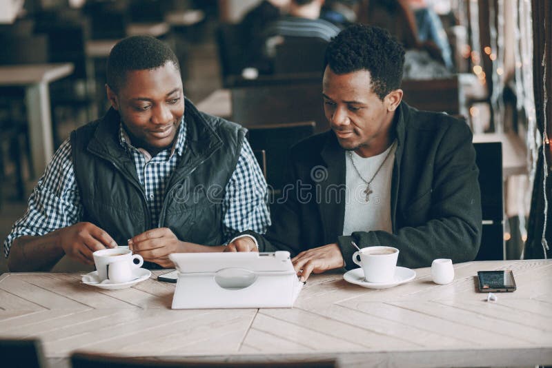 Man in cafe stock image. Image of businessmen, computer - 122766989