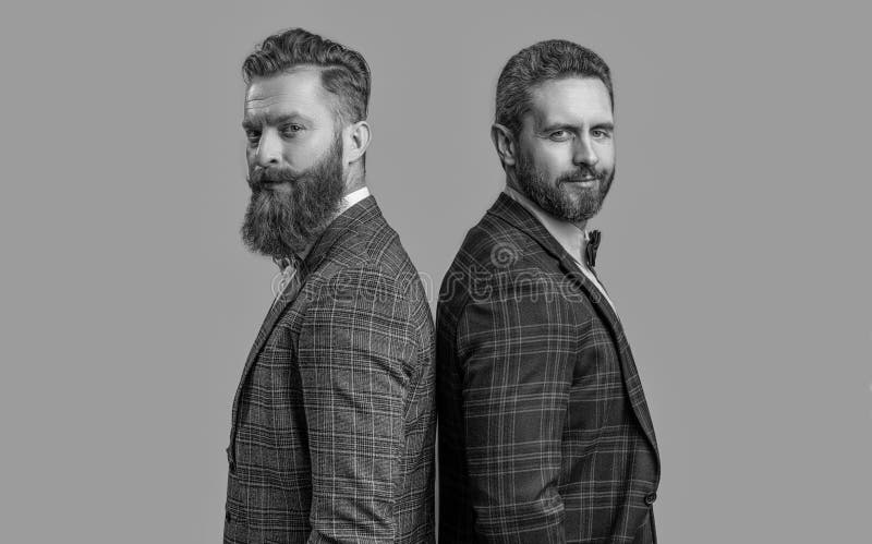 Handsome Men in Tux on Background. Photo of Men in Tux Suits. Men in ...