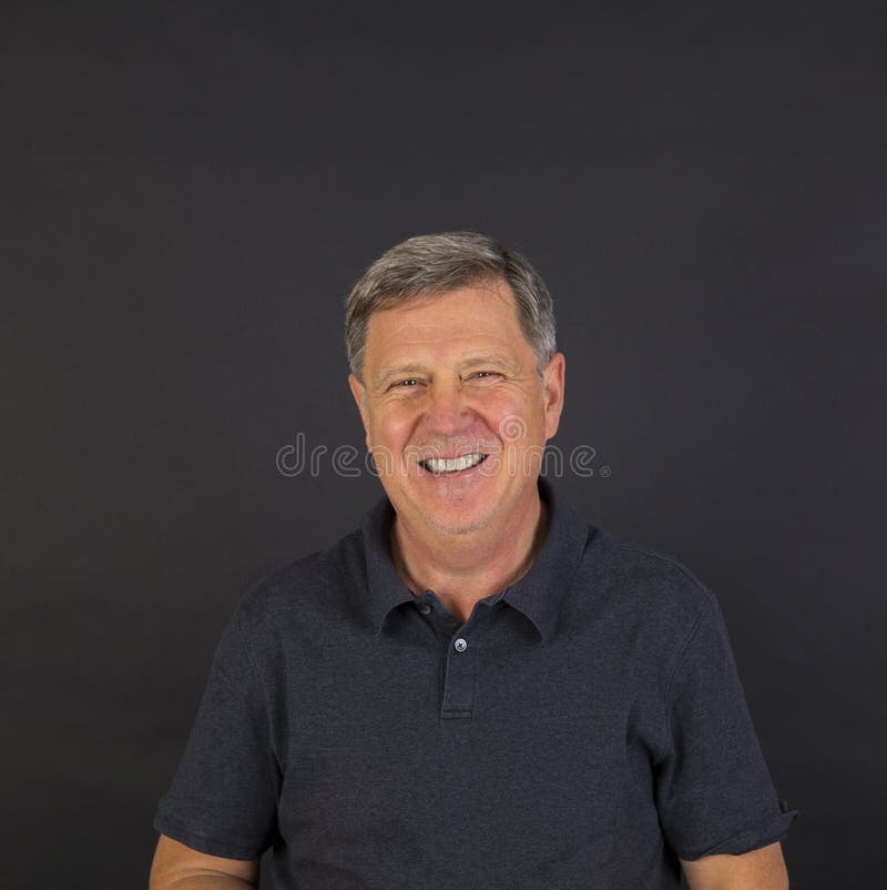 Handsome Middle Age Man Outdoor Stock Image - Image of portrait, hair ...