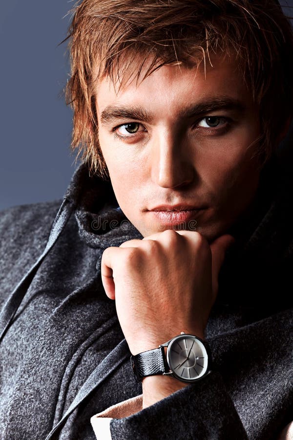 Handsome model stock image. Image of closeup, relax, black - 11322775