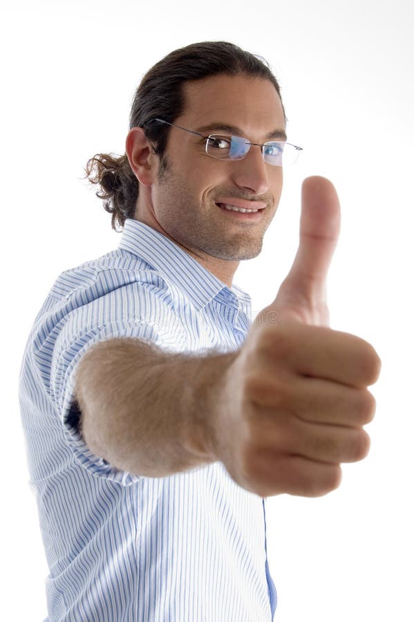 Handsome Model Man Portrait. Hope and Success Stock Photo - Image of ...