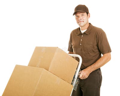 Handsome Moving Man stock photo. Image of mail, shipping - 11829360