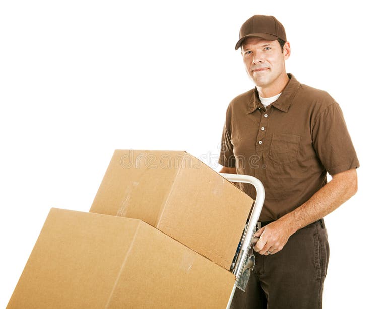 Handsome Moving Man stock photo. Image of mail, shipping - 11829360