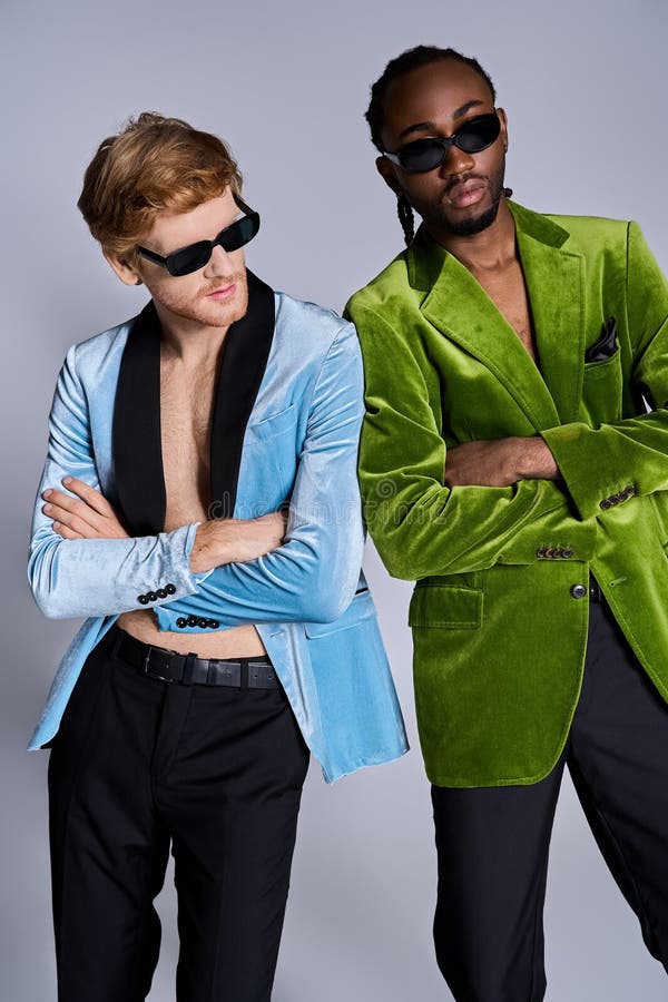 Handsome Multicultural Men in Elegant Dapper Stock Image - Image of ...