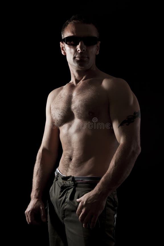 Handsome muscle man stock photo. Image of adult, bodybuilder - 19083076