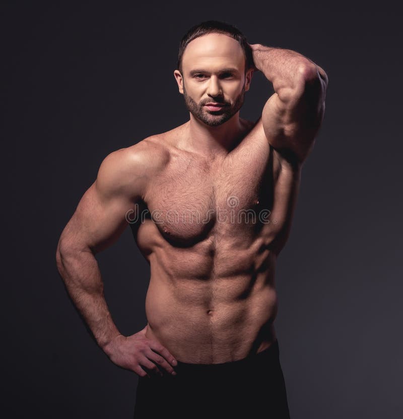 Handsome muscled man stock photo. Image of handsome, power - 86659048