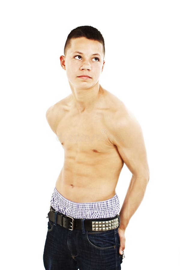 Handsome Muscular Male Body Stock Image - Image of lifestyle, isolated ...