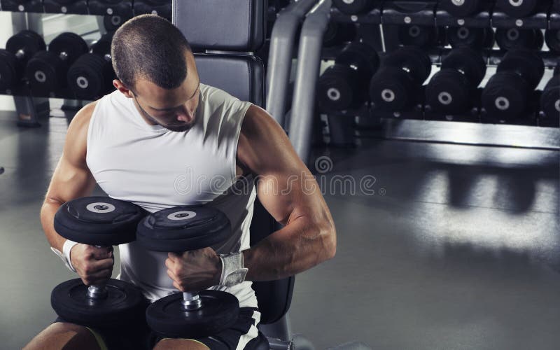 Handsome Muscular Male Model with Perfect Body Posing Stock Image ...