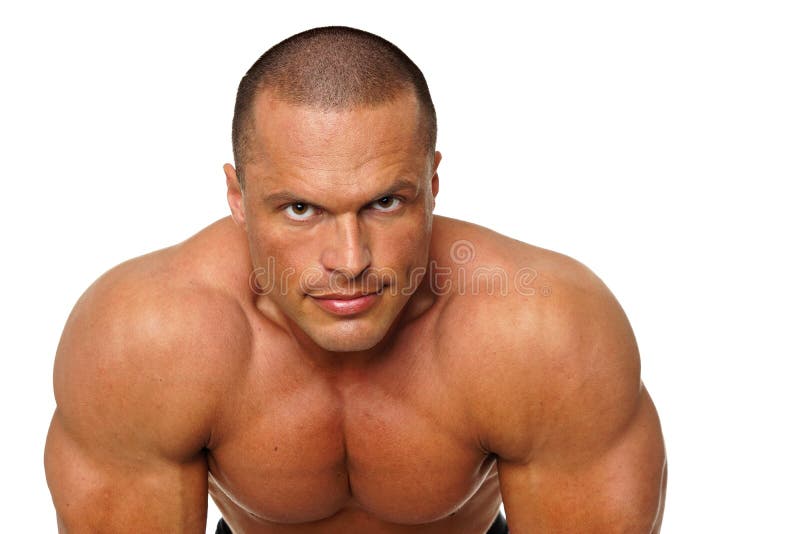 Handsome muscular man stock image. Image of mustache - 53997955