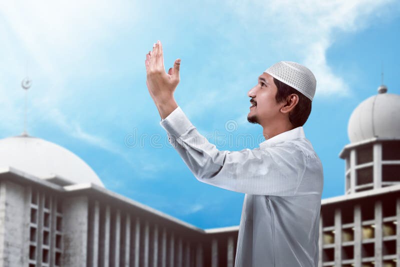 Handsome muslim man stock photo. Image of muslim, praying - 70765746