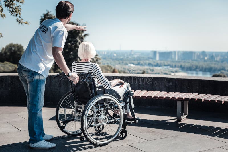 Handsome Nice Man Pointing into the Distance Stock Photo - Image of ...