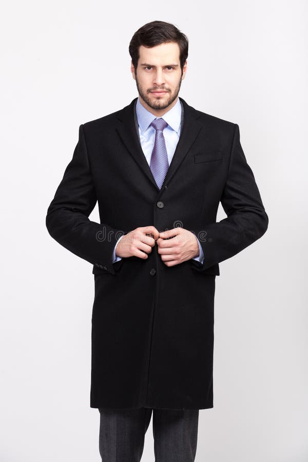 Handsome Office Business Man with Beard Dressed in Elegant Suit, Stock ...