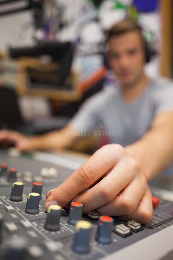 Radio Presenter in Radio Station on Air Stock Photo - Image of podcast ...