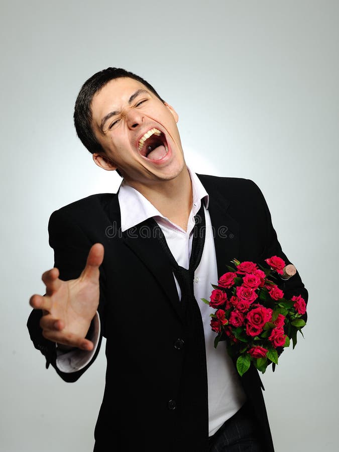 61+ Romantic young man holding rose Free Stock Photos - StockFreeImages
