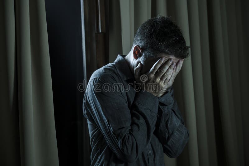 Handsome Sad and Depressed Man Desperate Suffering Depression Problem ...