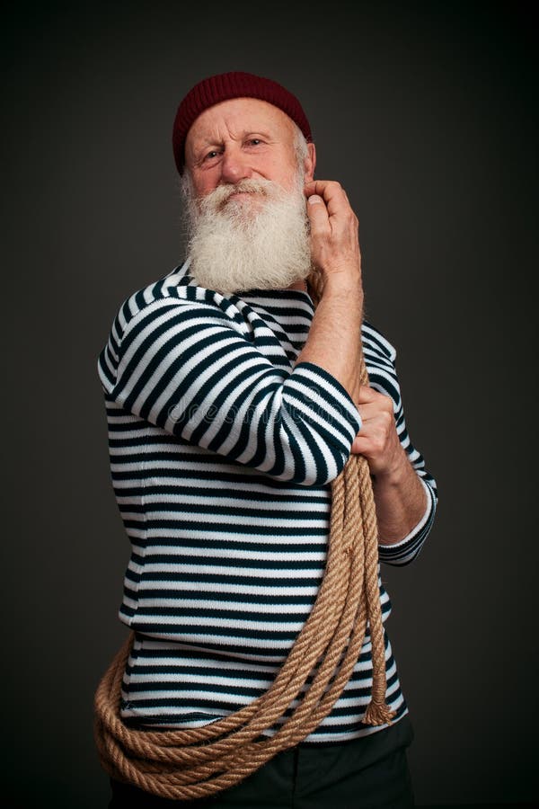 Handsome Sailor Isolated. Seaman. Stock Photo - Image of happiness ...