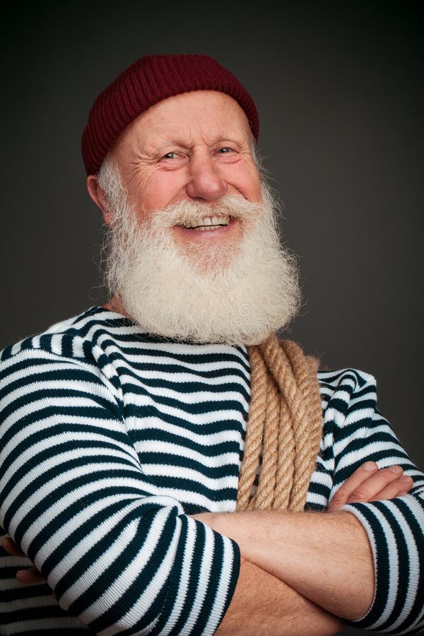 Handsome Sailor Isolated. Seaman. Stock Image - Image of eyes ...