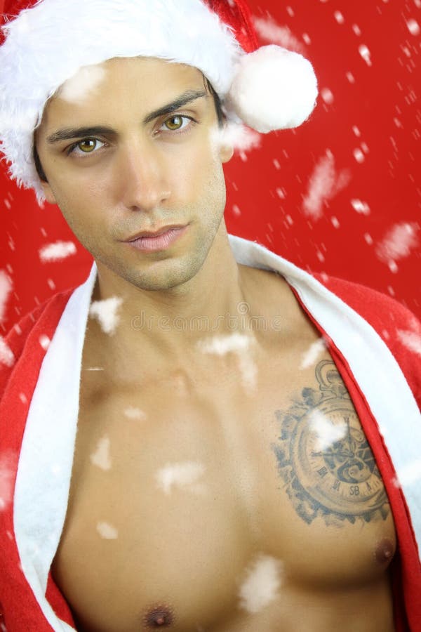 Handsome santa claus stock photo. Image of young, background - 60660768