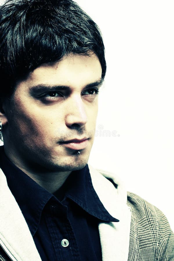 Handsome and Satisfied Man Face Stock Image - Image of casual, concept ...