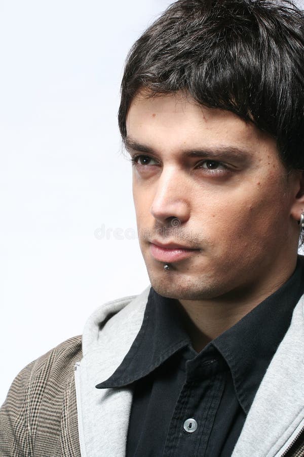 Handsome and Satisfied Man Face Stock Image - Image of casual ...