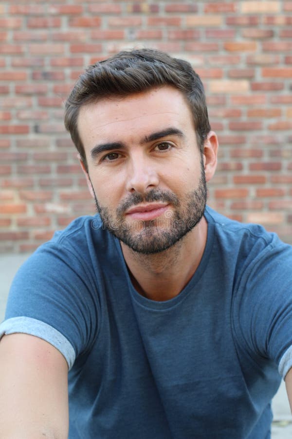 Handsome Seductive Man Flirting and Looking at Camera Stock Image ...