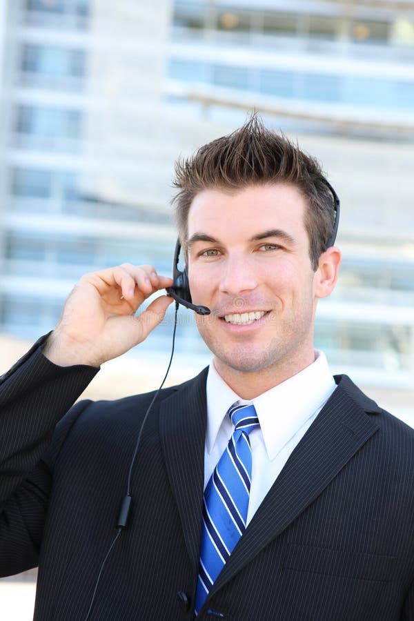 Handsome Service Man stock photo. Image of operator, foreground - 16507820