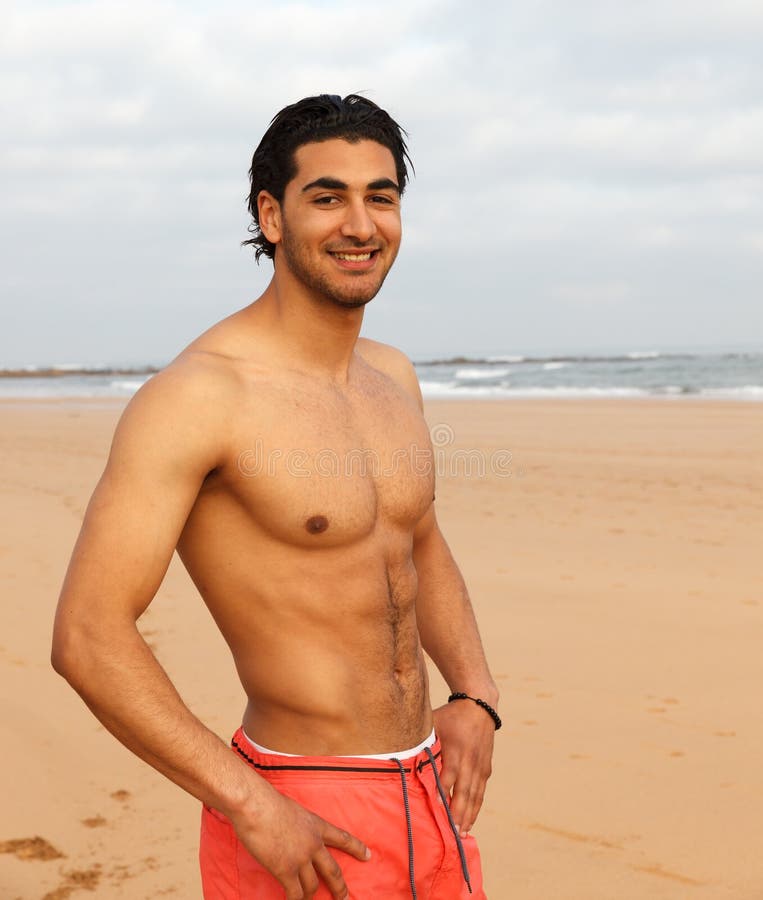 Handsome shirtless man stock image. Image of chest, alone - 95179387