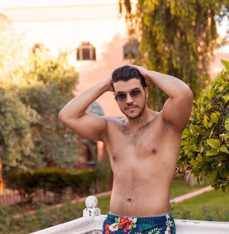 Handsome shirtless man stock image. Image of masculine - 92882509
