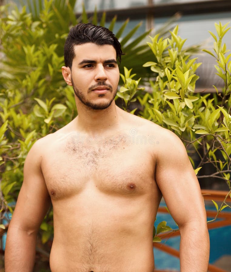 Handsome shirtless man stock photo. Image of muscular - 95988734