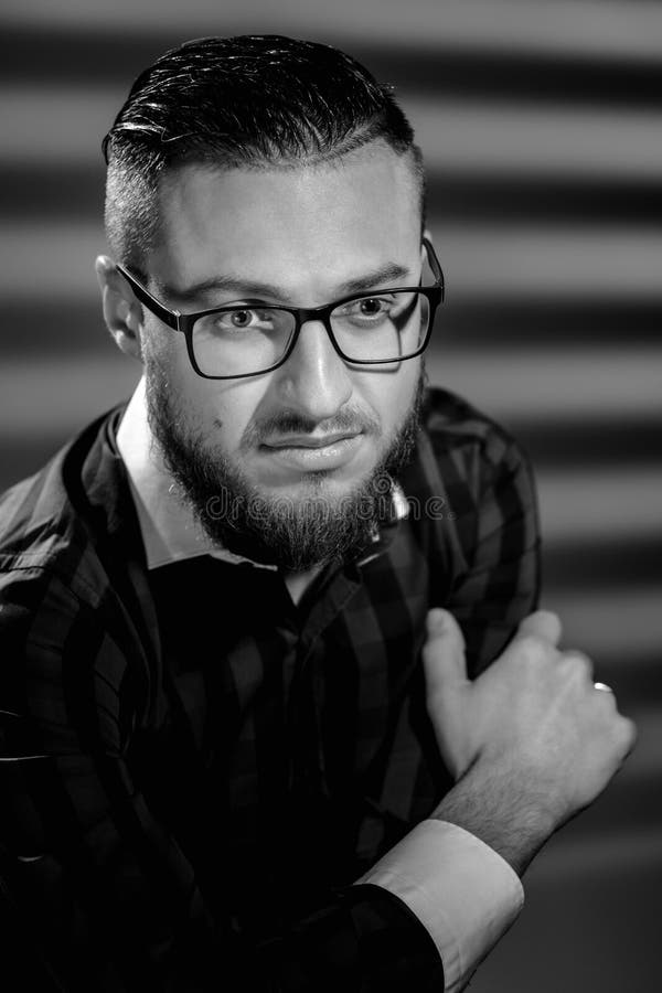 Handsome smart man stock image. Image of face, dark - 182793983