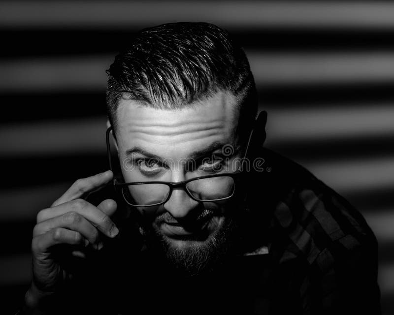 Handsome smart man stock photo. Image of black, caucasian - 186846152