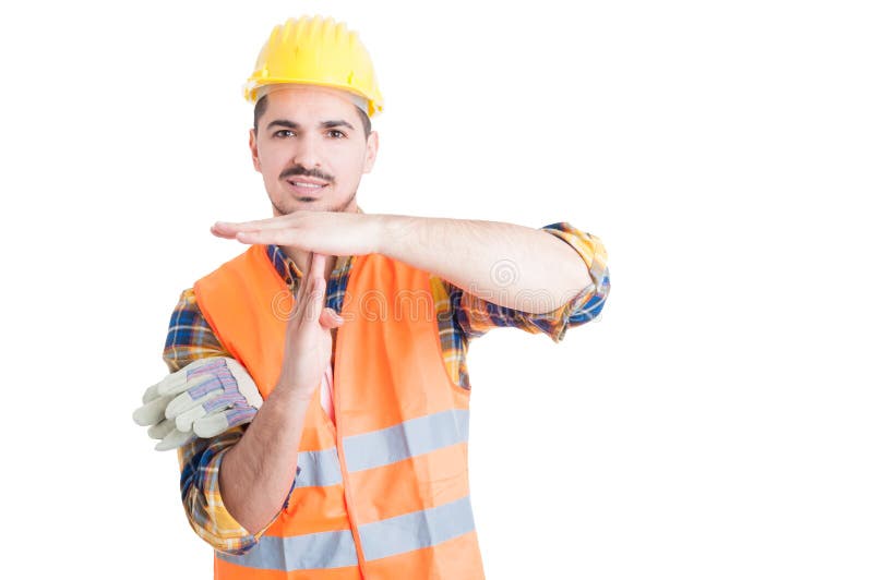 Smiling Engineer On Construction Site Stock Image - Image of pole, mast ...
