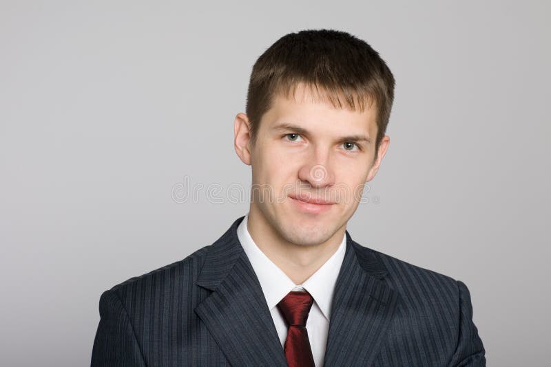 Handsome Smiling Young Businessman Stock Image - Image of gray ... Handsome Smiling Young Businessman Stock Image - Image of gray ...