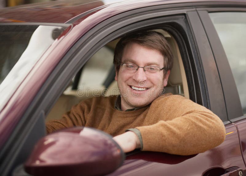 Man in car stock photo. Image of dealer, hire, people - 30029424