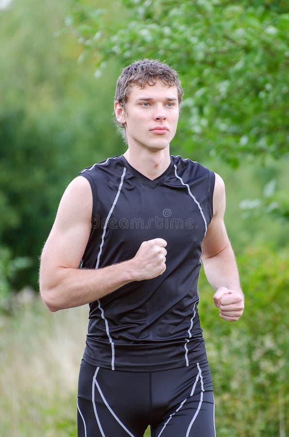 Handsome sportsman stock photo. Image of athletic, runner - 33319308