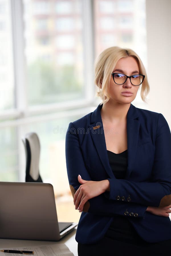 Handsome Student in Suit Sitting at Desk with Laptop Stock Photo ...