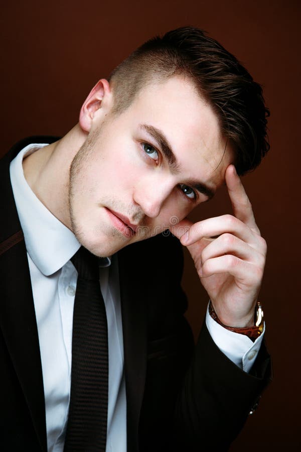 Handsome stylish man stock photo. Image of hands, confidence - 59415678