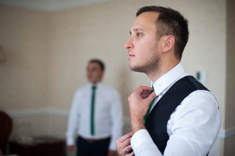 Handsome Successful Confident Man in a Posh Classic Room Stock Image ...