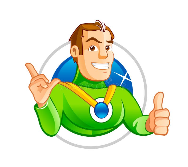 Handsome Super Hero Character. Stock Vector - Illustration of template ...